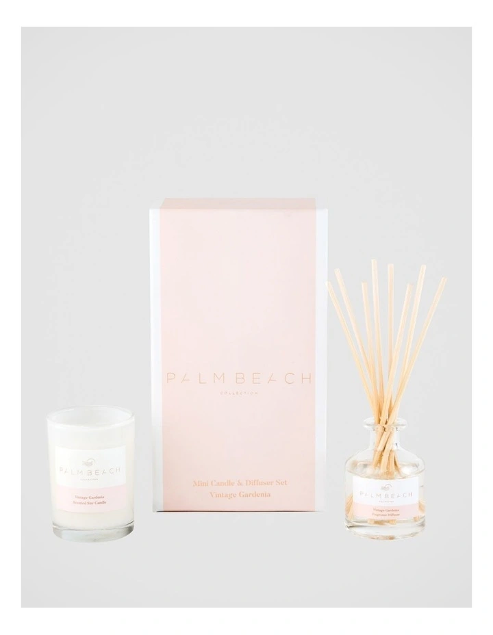PALM BEACH MINI CANDLE & DIFFUSER SET VINTAGE GARDENIA – White Scarlett ...